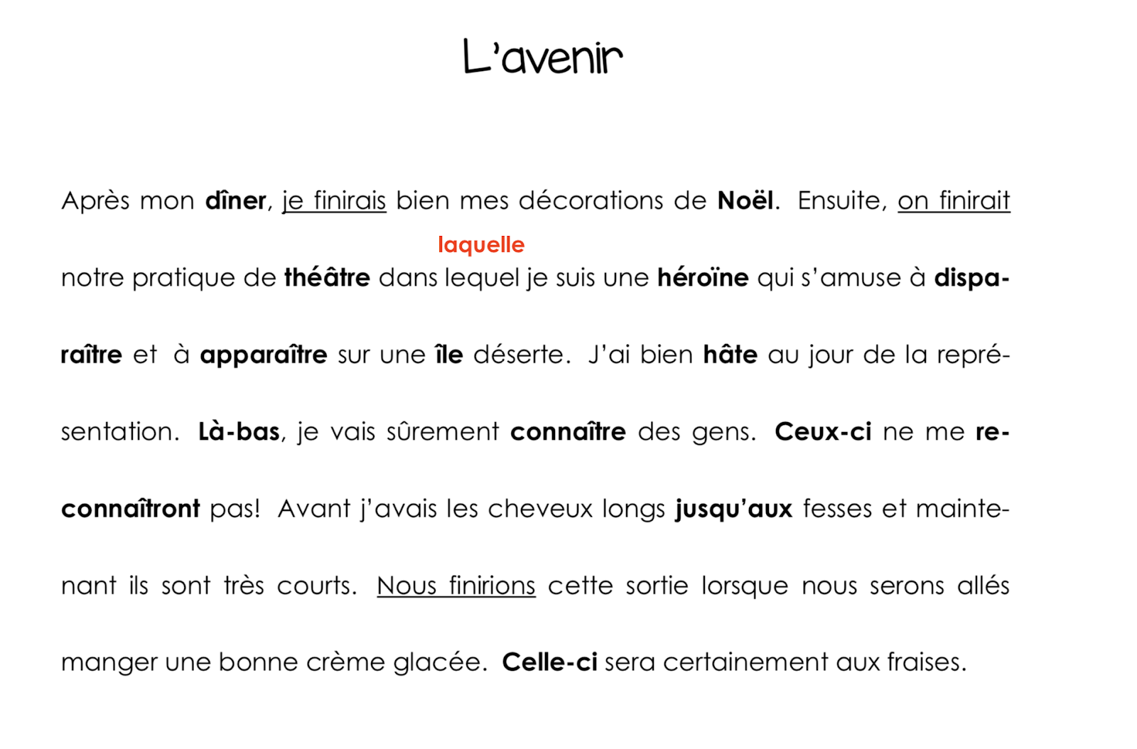 classe 42: Correction de la dictée