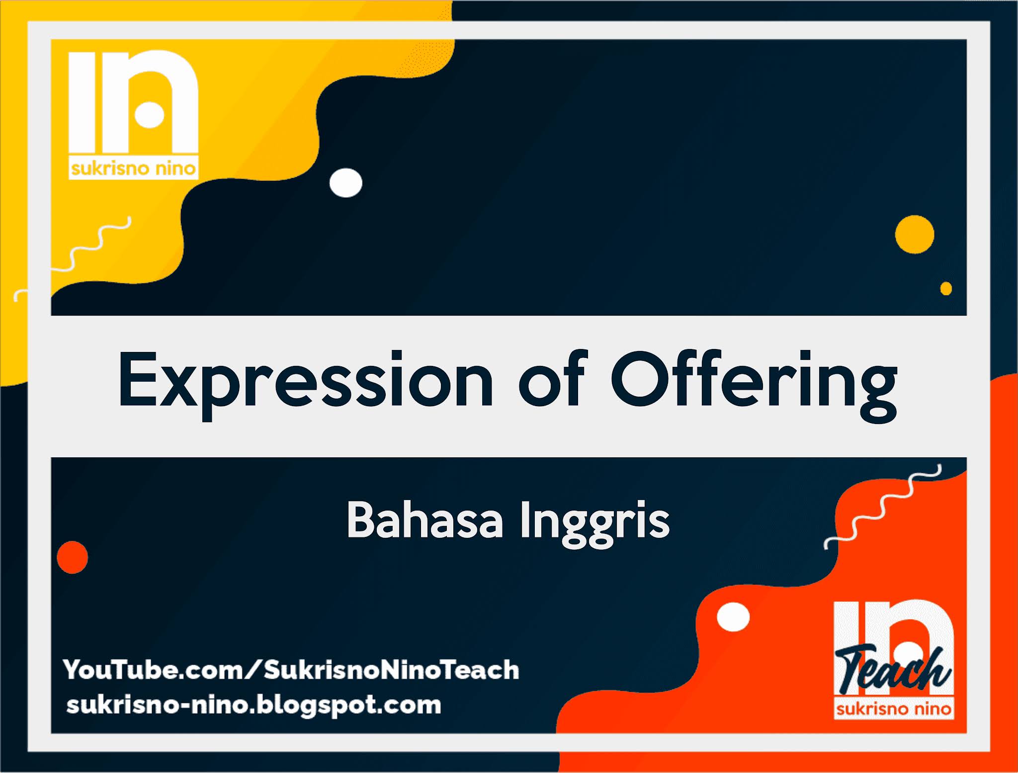 Expression of Offering Something - Sukrisno Nino