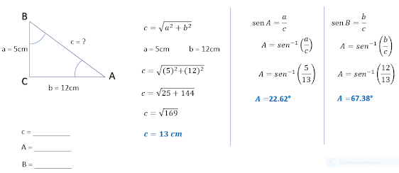 Prepárate: RESOLVER TRIANGULOS RECTANGULOS
