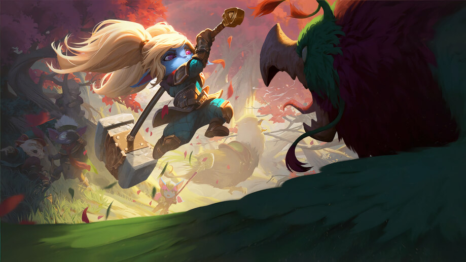 Poppy LoL LoR Legends of 4K #2371b Wallpaper iPhone Phone