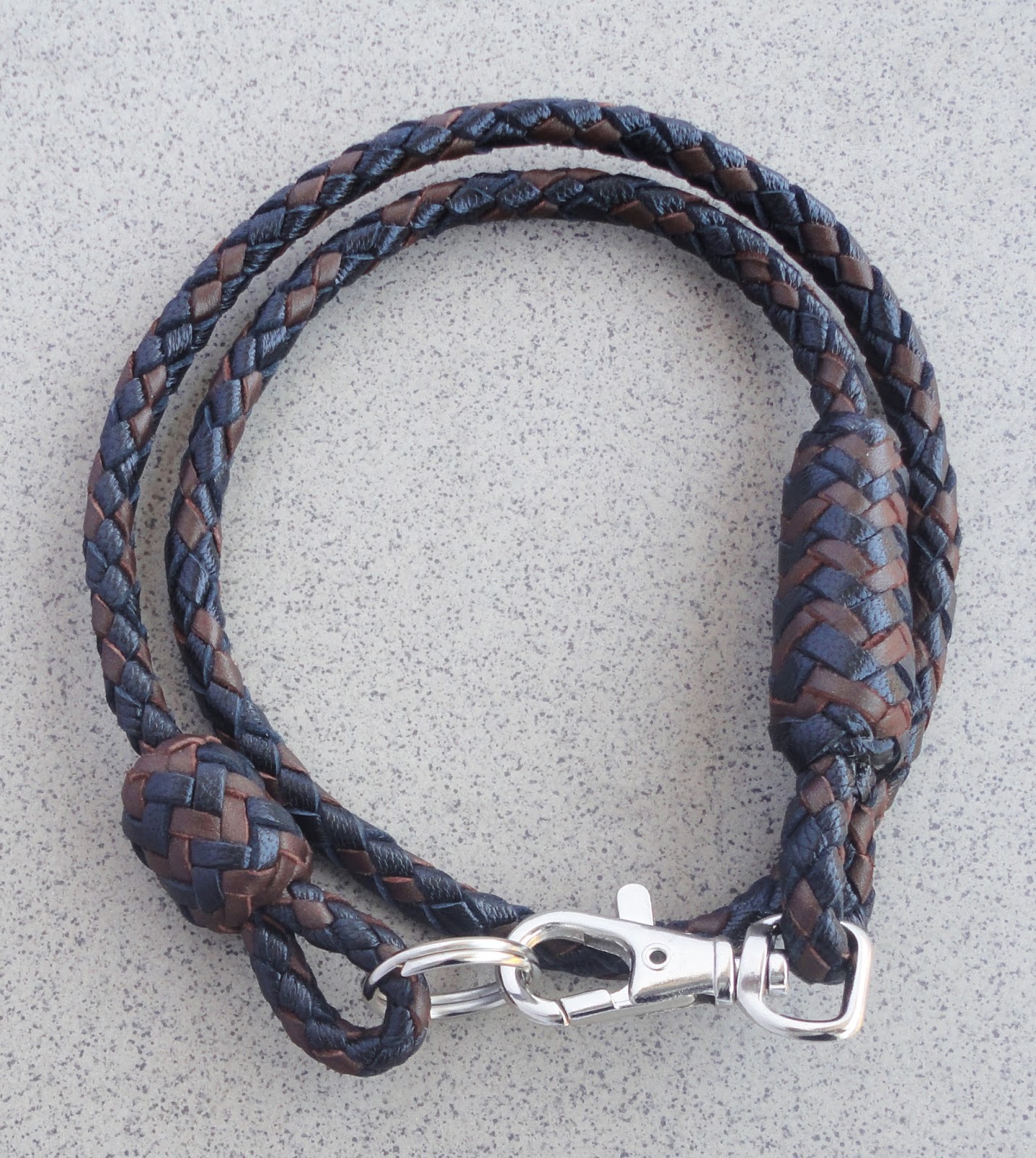 Genuine Braided Leather Wallet Chain,
