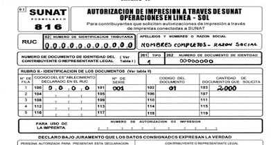 ᐈ Formulario 816 SUNAT 【Formato, Llenado y MÁS】
