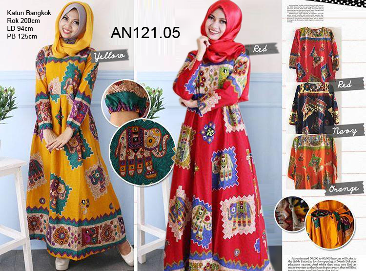 Pusat Grosir Busana Muslim Murah Sidoarjo: AN121.05 Busana Muslim Katun ...