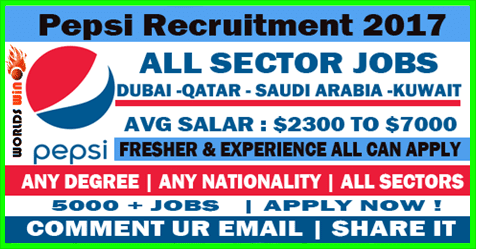 jobs Opportunities in Pepsi - APPLY NOW