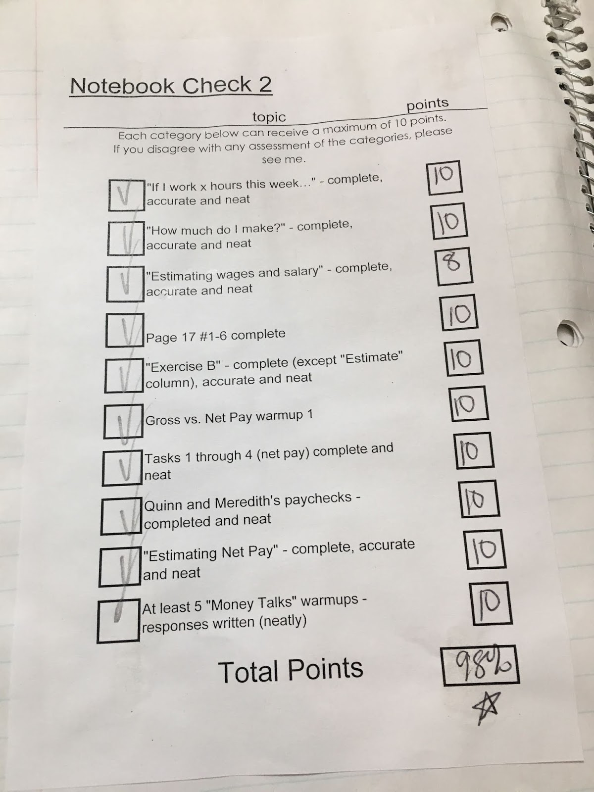 Scaffolded Math and Science: An easy check sheet for grading ...