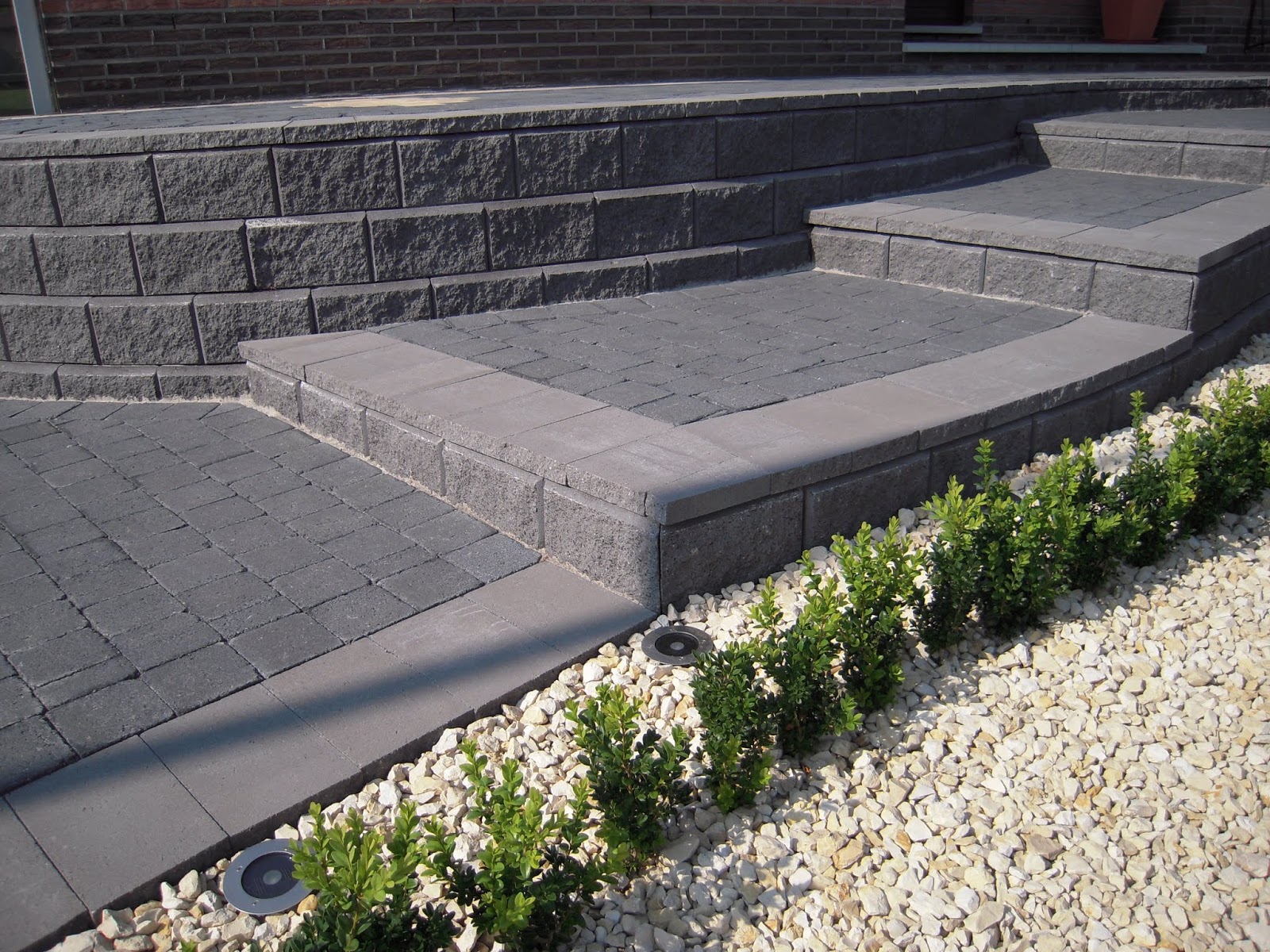 The Allan Block Blog: Stairs Without Being Part of a Retaining Wall