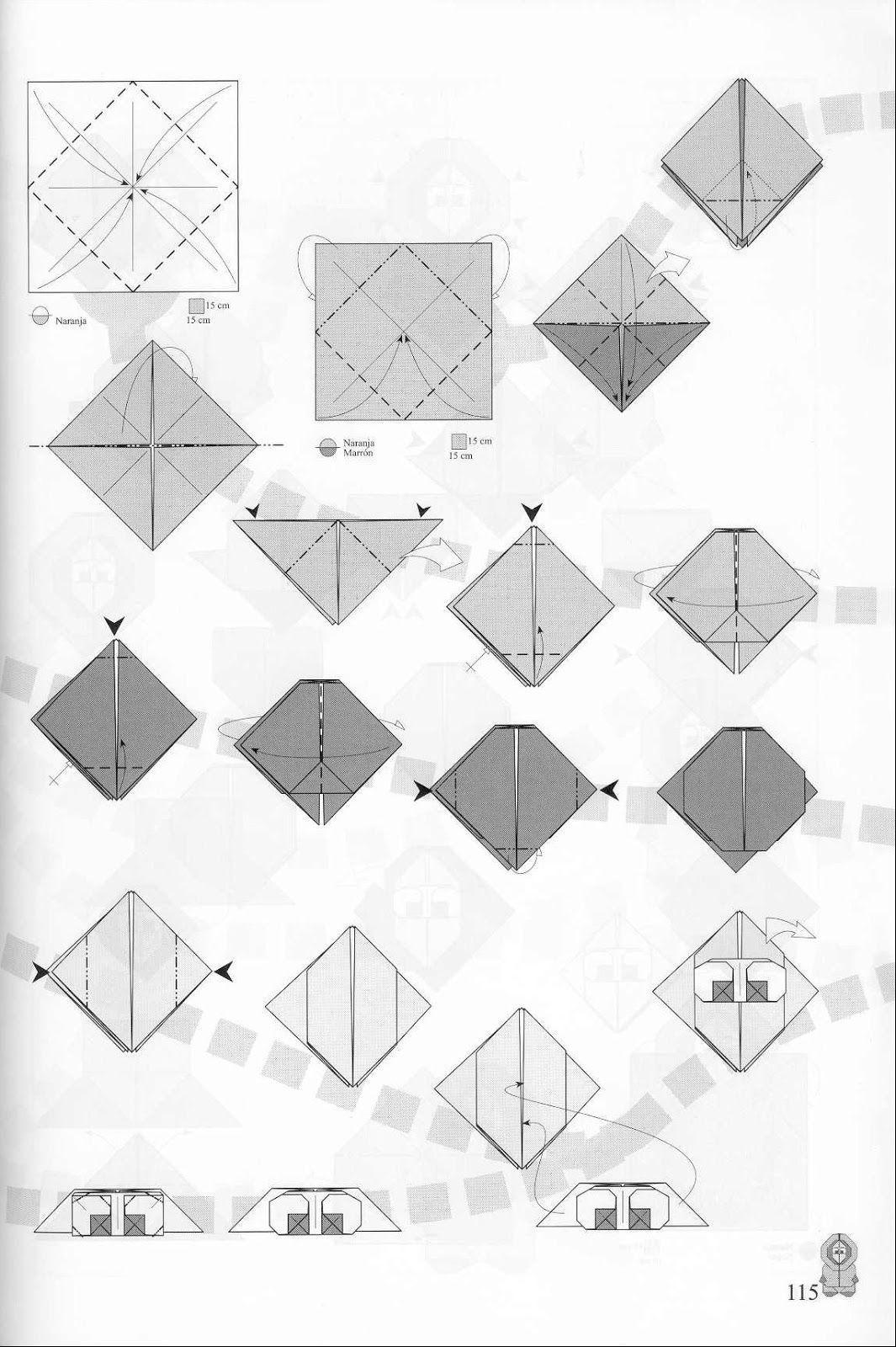 Origami Cartoon 3-Halle - Ruby Book Origami
