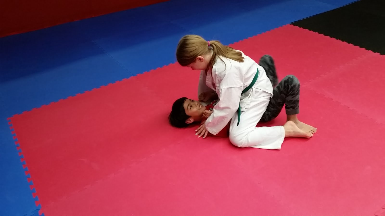 Isaac Blog: Karli v Isaac grappling