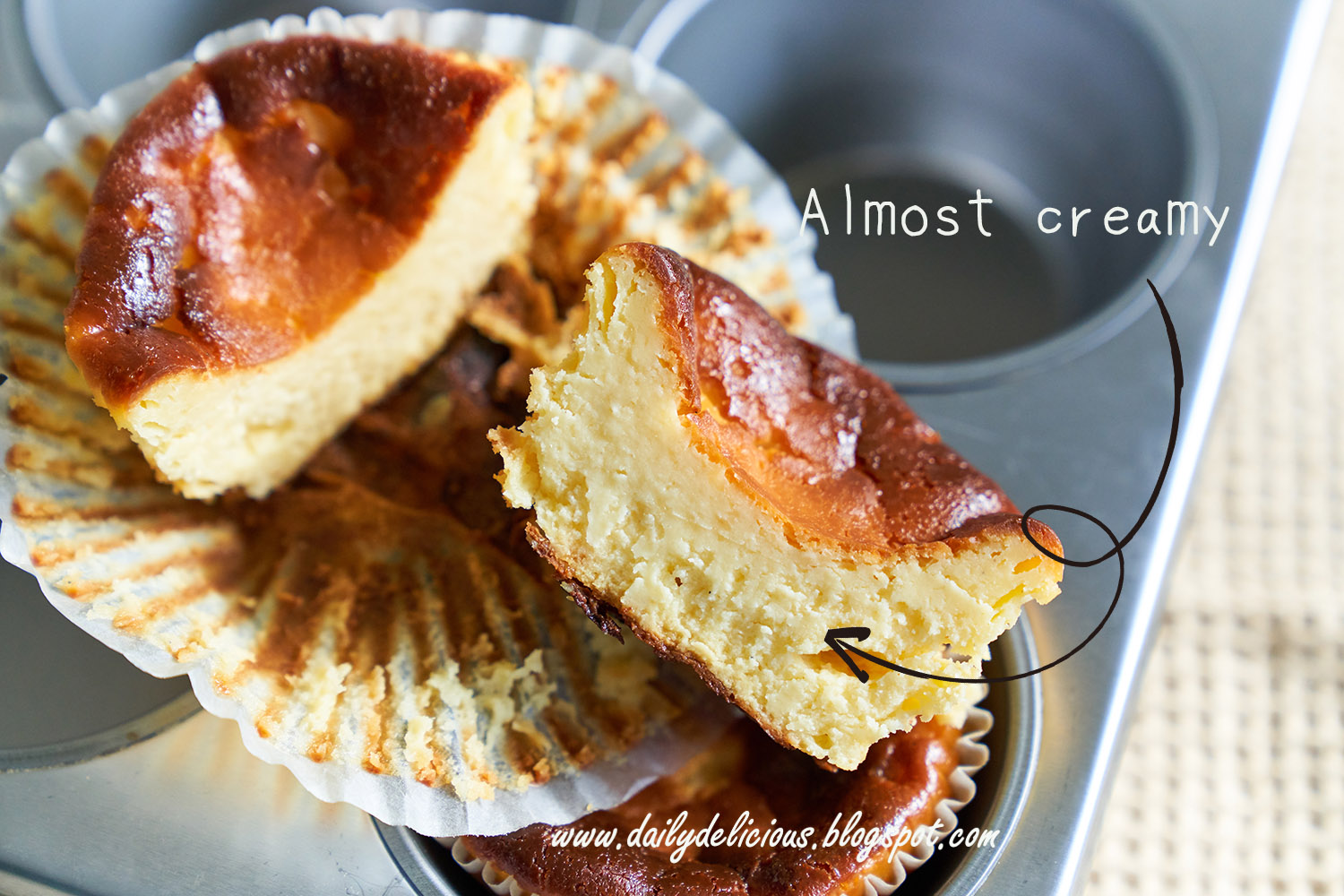 dailydelicious: Creamy Mini Basque Cheesecake