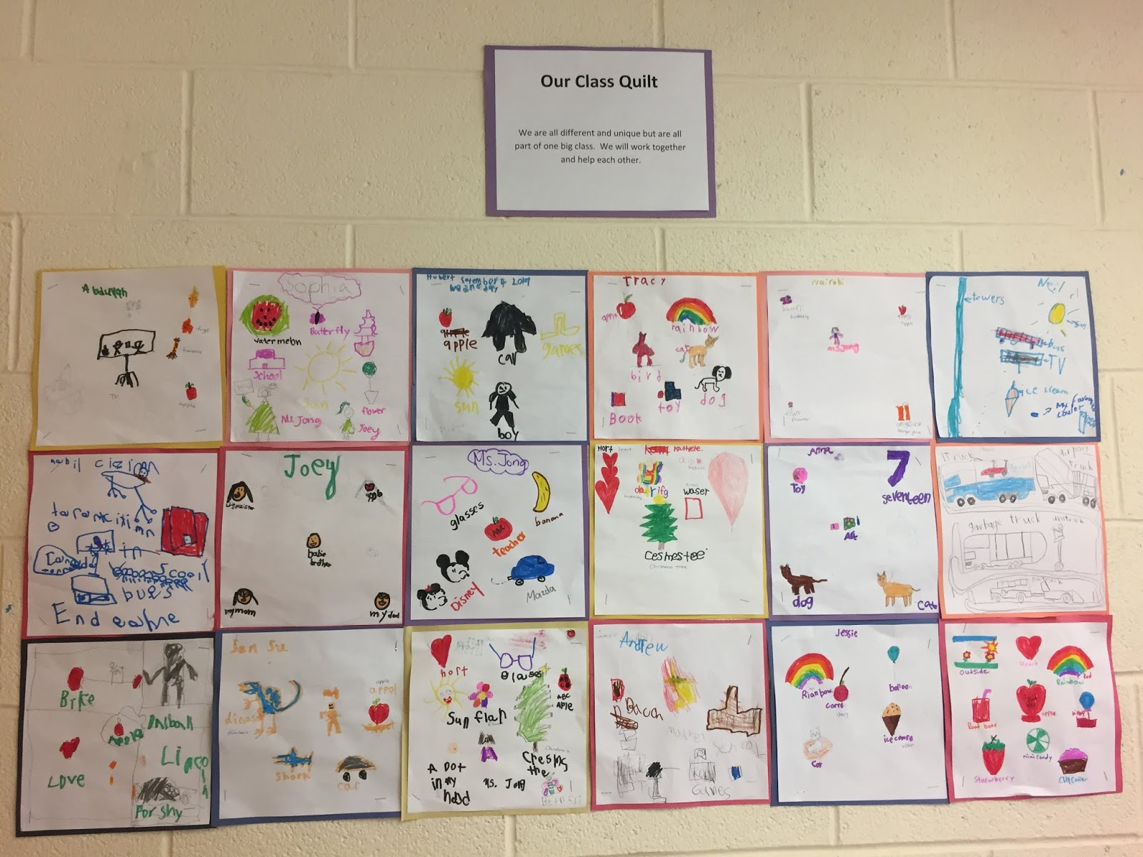 Adventures in Room 210: Our Class Quilt