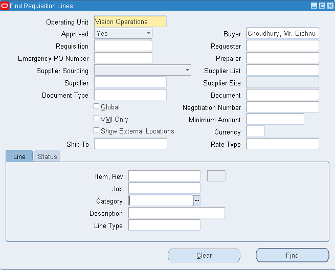 Creating a Purchase Order from an Approved Requisition « Learn Oracle