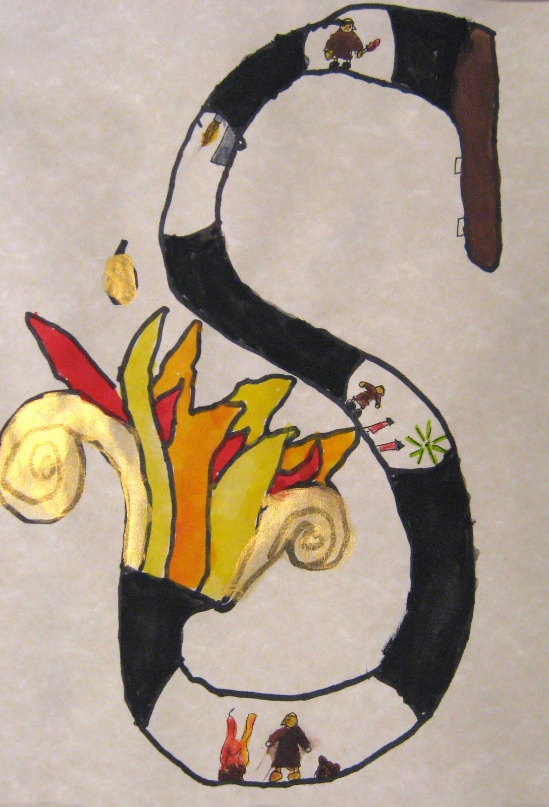 Art is Basic-- Art Teacher Blog: Illuminated Letters-- The 5th/6th grade