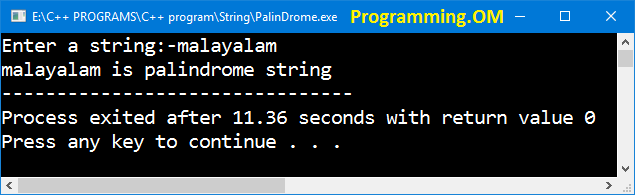 Program In C To Check A Given String Is Palindrome Or Not