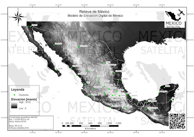 Relieve de México con imagenes satelitales - Mexico Satelital