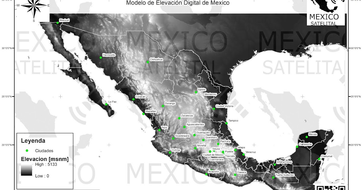 Relieve de México con imagenes satelitales - Mexico Satelital