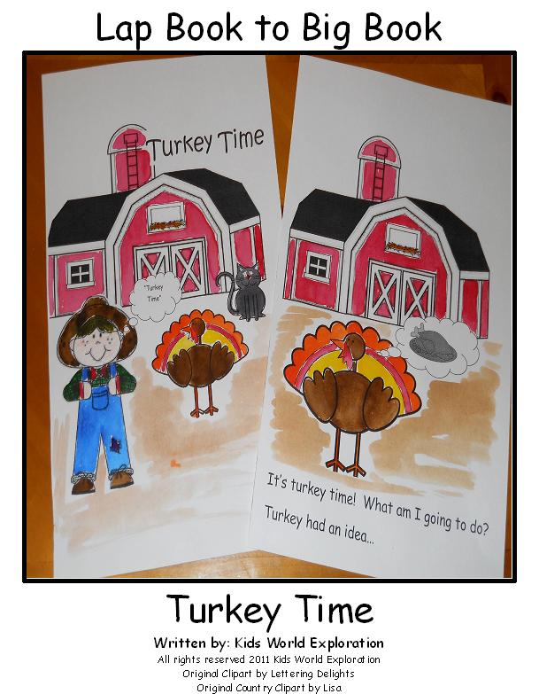 Learning and Teaching With Preschoolers: Lap Book to Big Book Turkey Time
