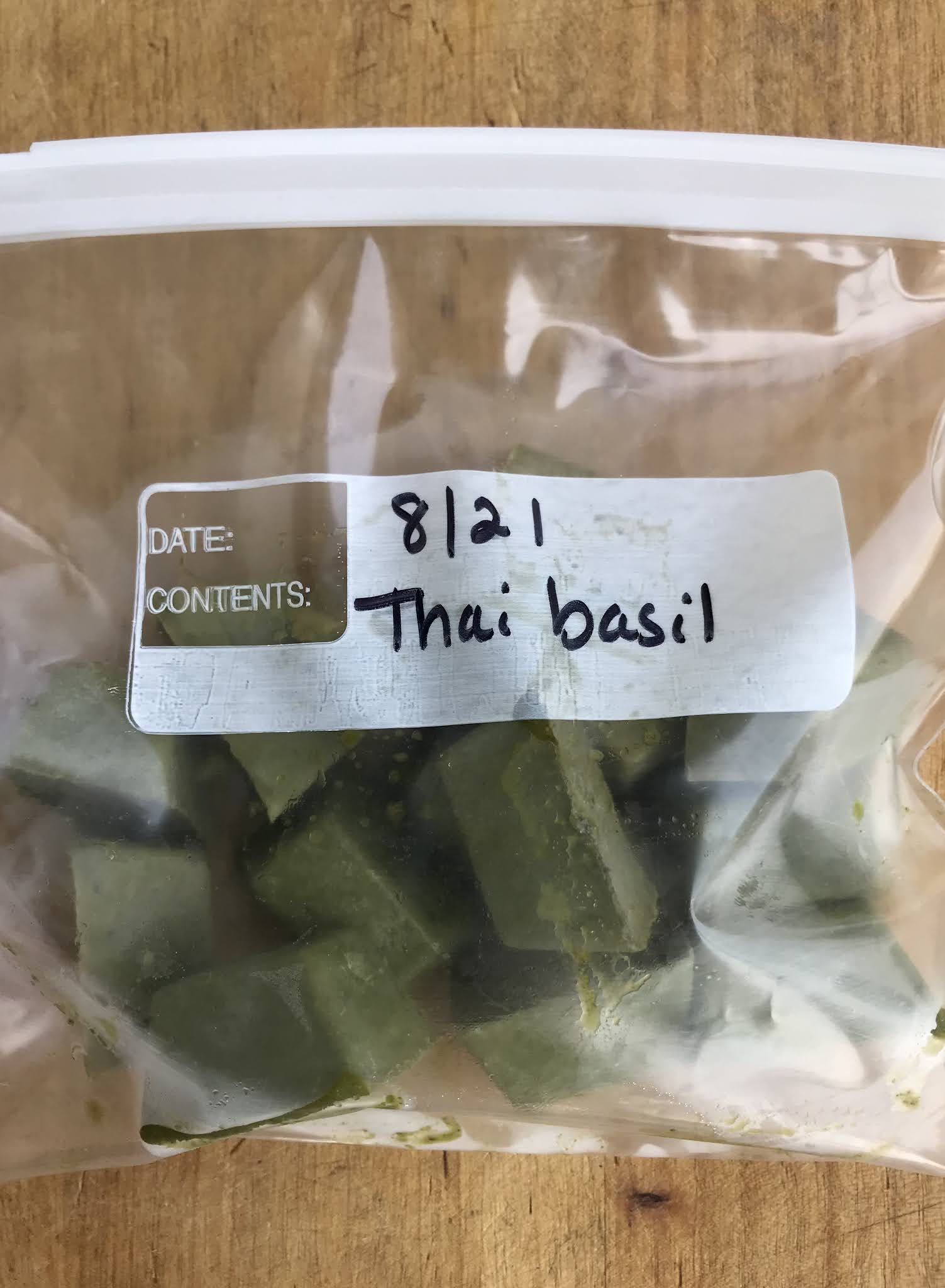 Savory Moments: How to freeze basil in olive oil