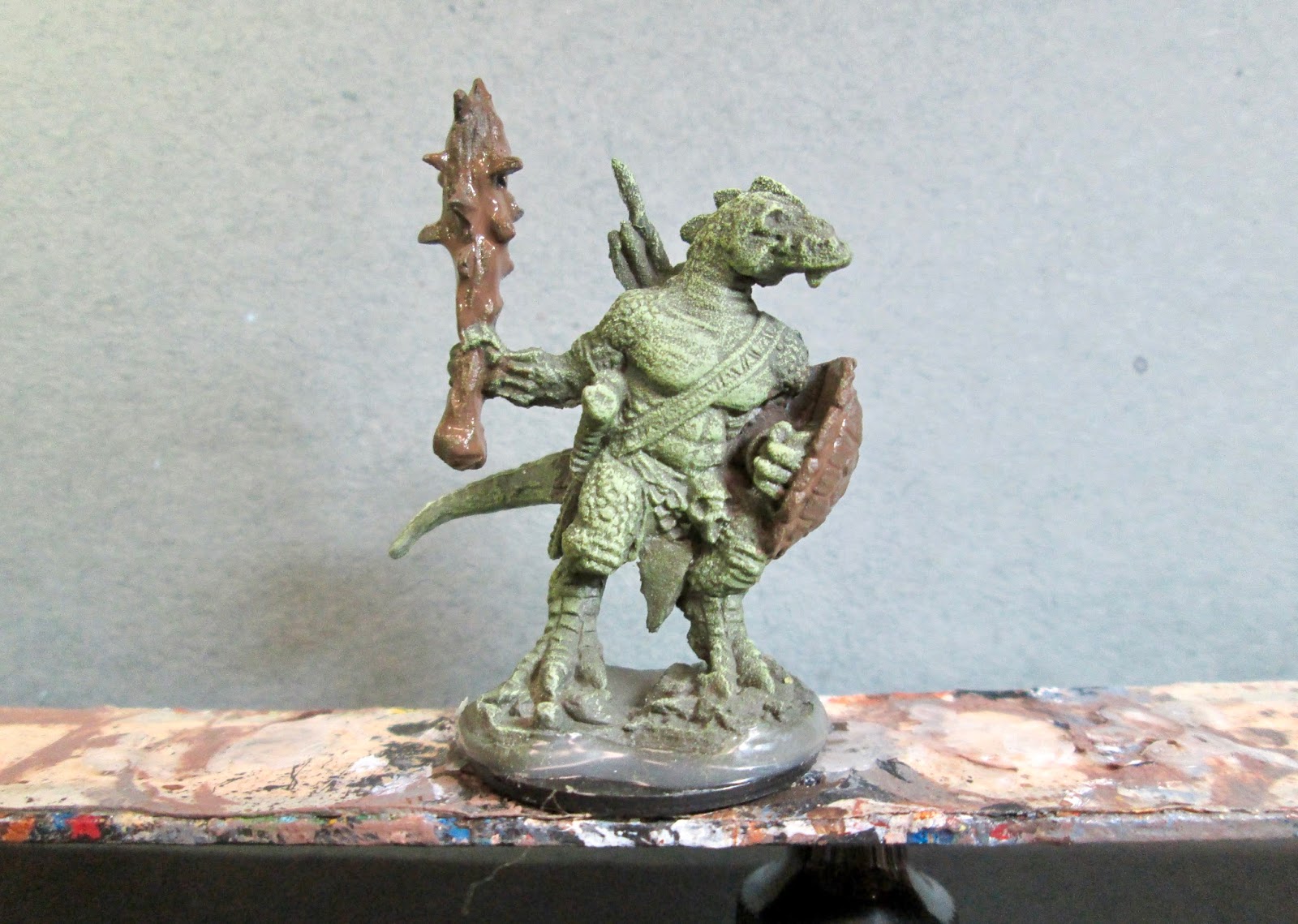 All Bones About It: Lizardman with Club & Shield: Bones 3 Figure