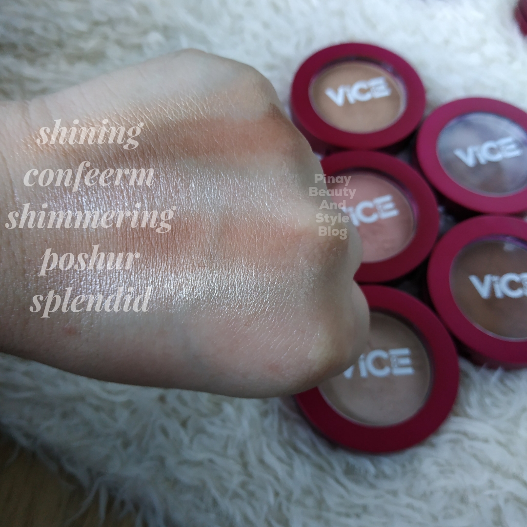 Vice Cosmetics Aura Collection Swatches and Price Blush, Contour, and ...