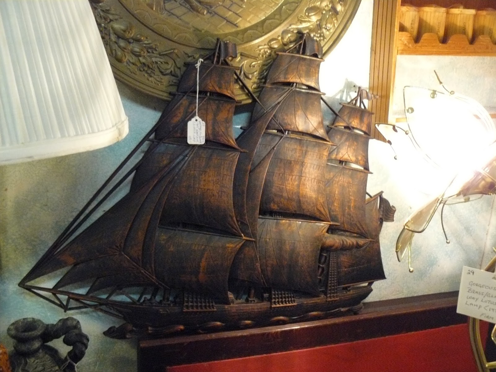 SCRANBERRY COOP : Vintage Mid-Century Metal Wall Decor, Clipper Ship ...