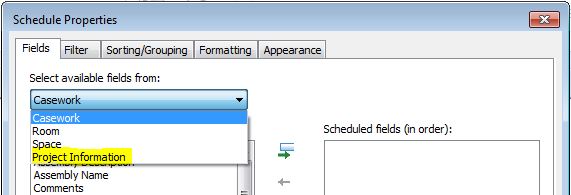 RevitCat: Project Information in Revit Schedules
