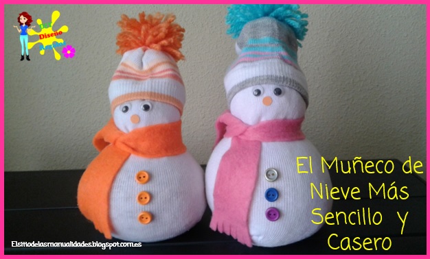 Aprende hacer un Muñeco de Nieve de forma Sencilla y Casera