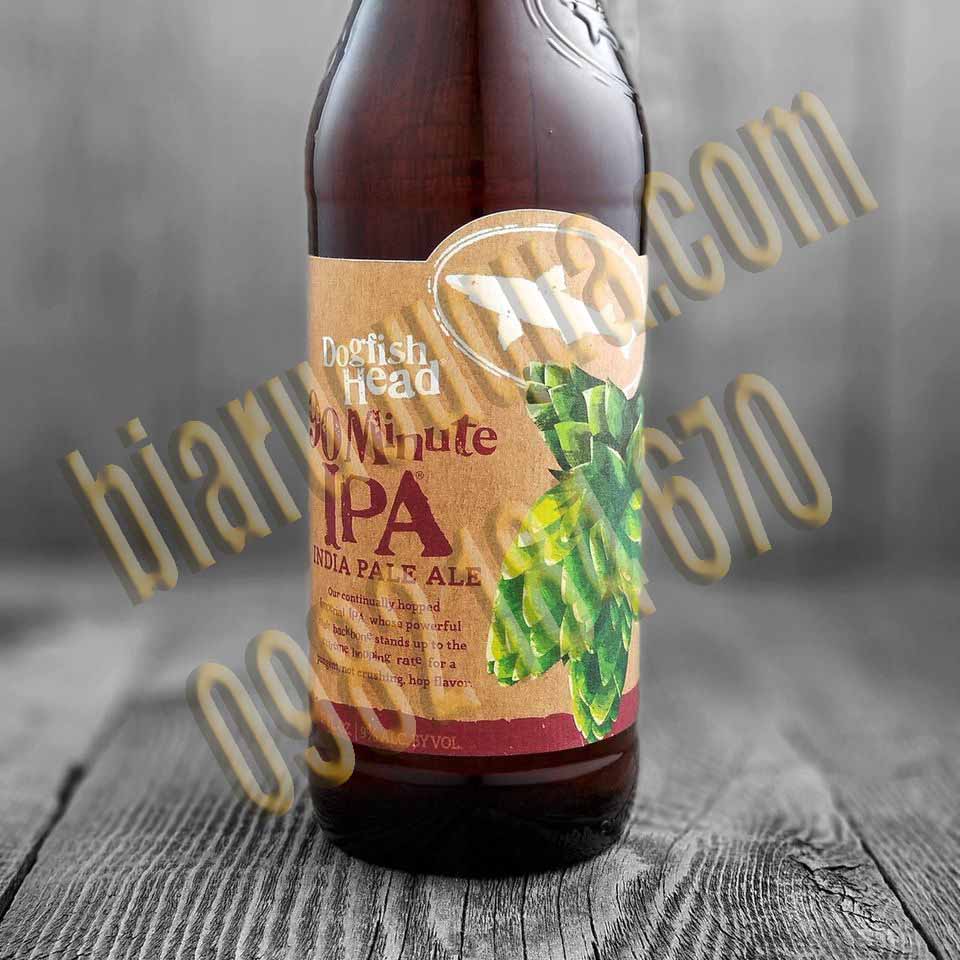 Bia Dogfish Head 90 Minute IPA 9% thùng bia Craft 24 chai 330ml