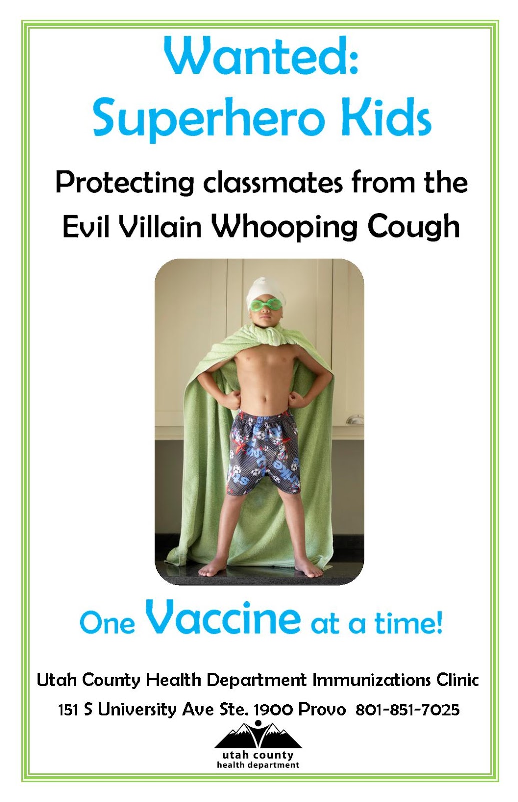 Utah County Health Department Immunization Clinics: Vaccine Superhero ...