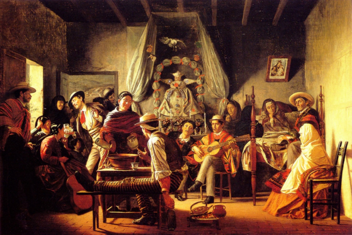 Antonio Caro (Chile, 1835-1903) "Velorio del angelito"