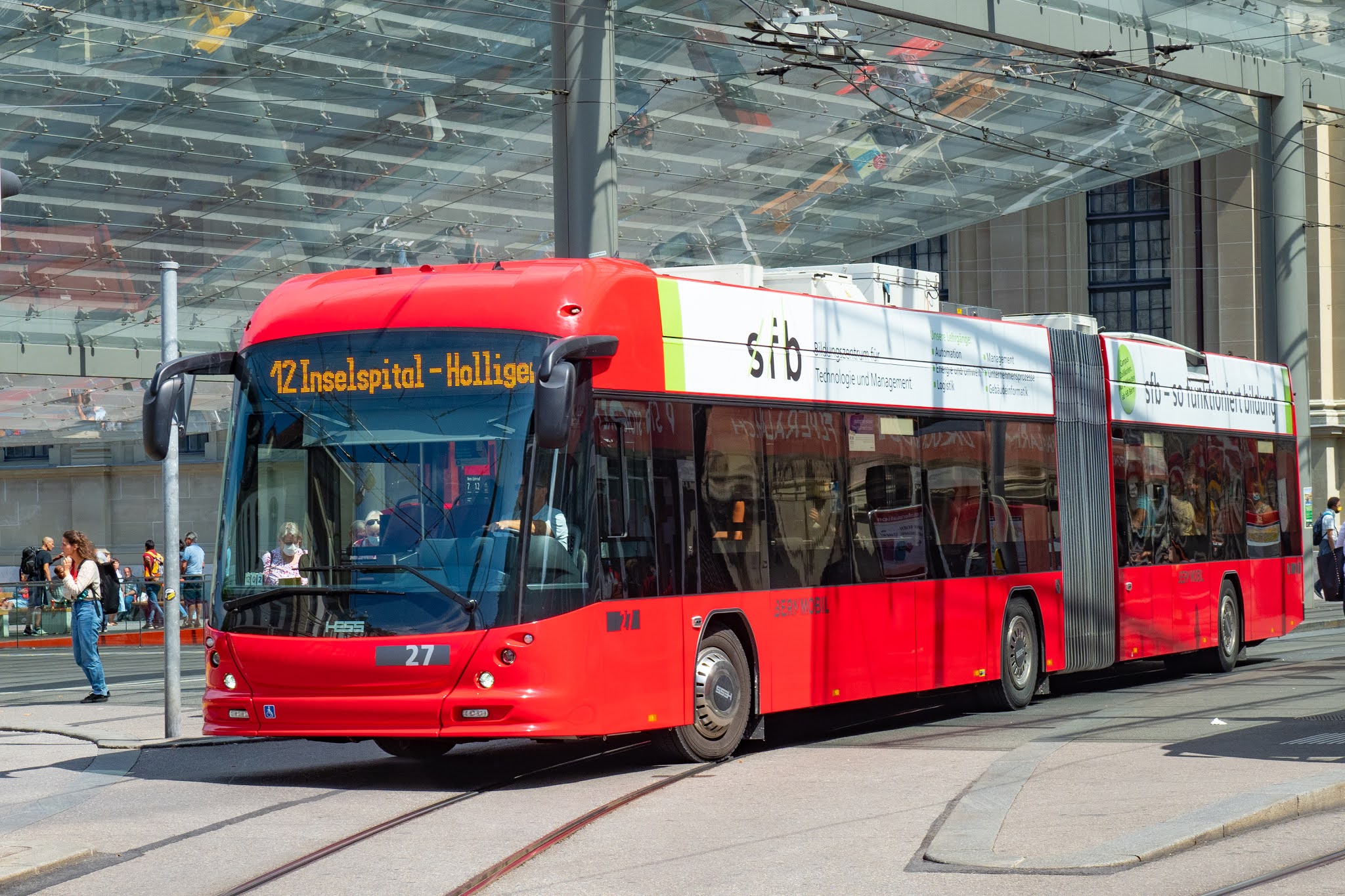 ÖFFENTLICHER VERKEHR: BernMobil Trolleybus Hess/Kiepe BGT-N2 27 Bern ...