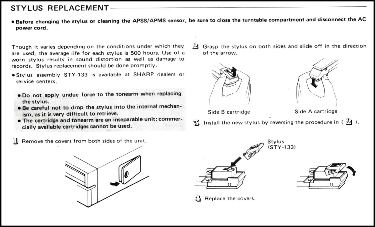 Sharp RP-117 Linear Turntable