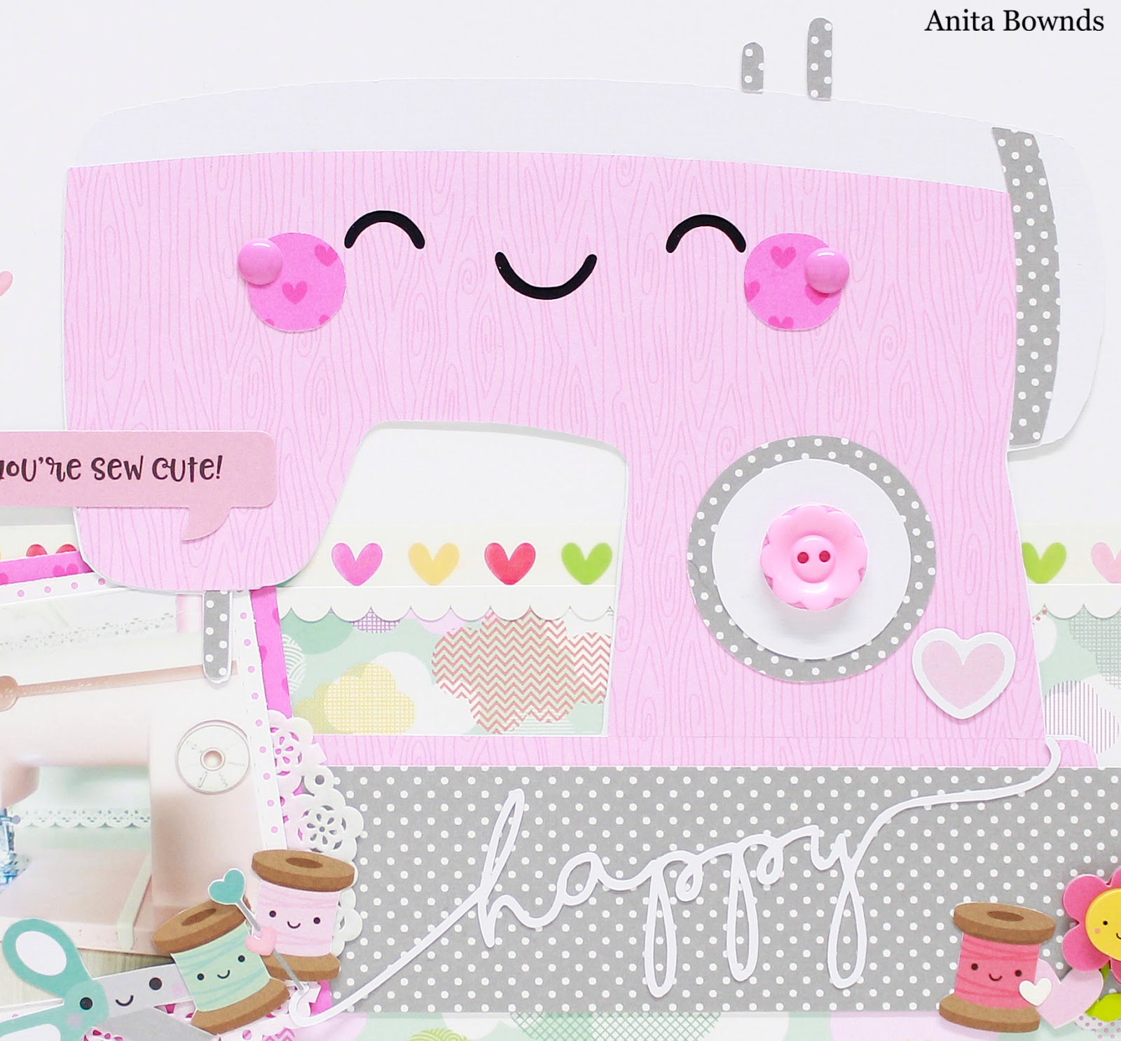 Doodlebug Design Inc Blog: Embellishming Focus | You're Sew Cute Layout ...