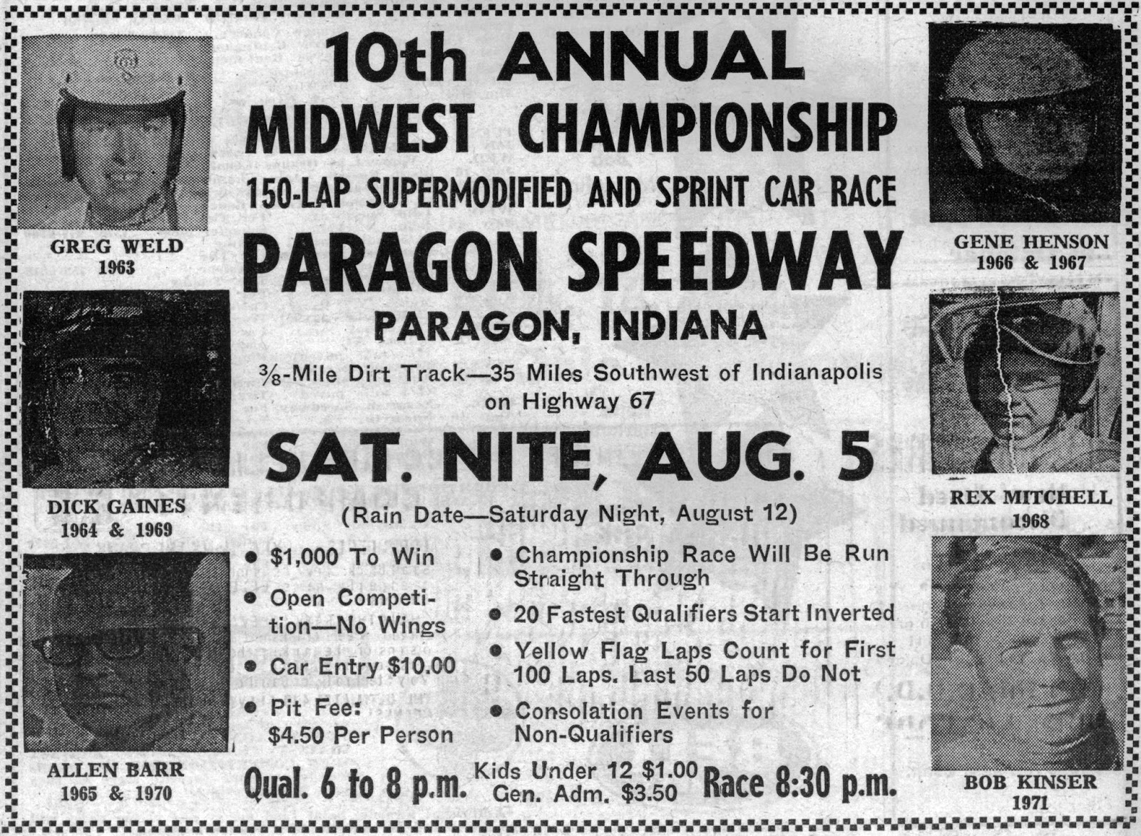 Midwest Racing Archives: August 5, 1972