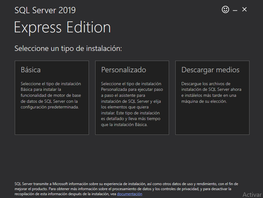 Como instalar Microsoft® SQL Server® 2019 Express