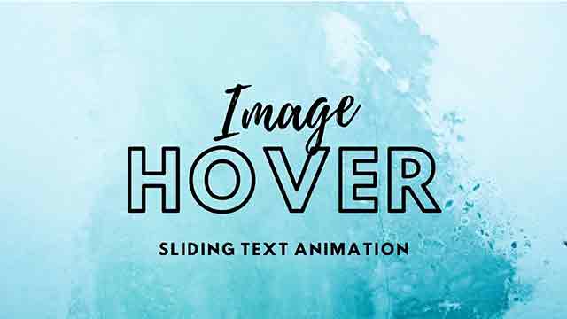 Image Hover with sliding Text Animation effect Image Hover with sliding Text Animation effect