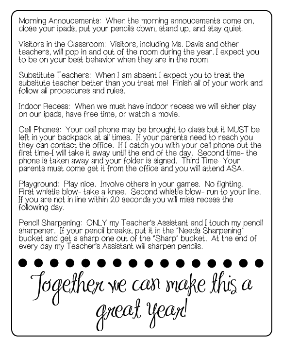 Life As I Know It...: Back to School Parent Info Packet! **FREEBIE**