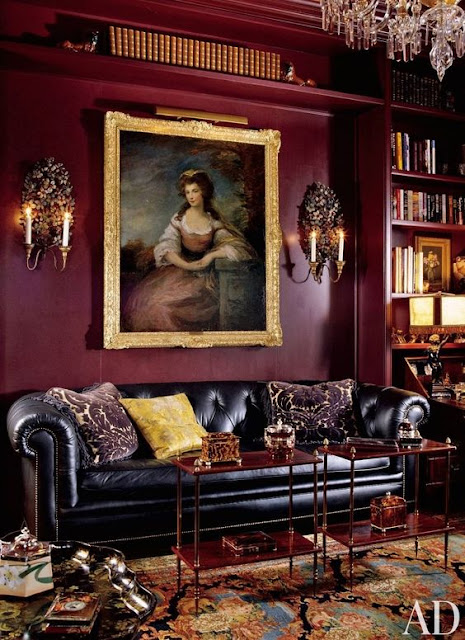 Eye For Design: Burgundy Colored Interiors, On Trend and Beautiful