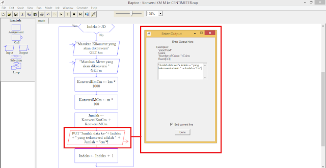 Flowchart Mengkonversi Kilometer (km) dan Meter (m) Kedalam Centimeter ...