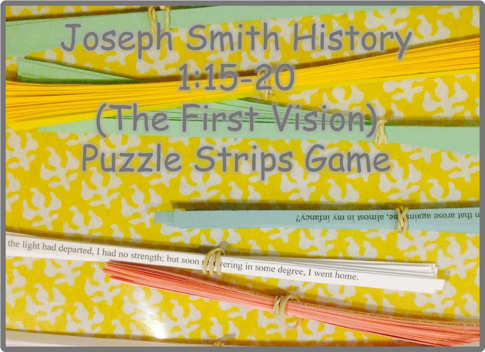 HollysHome - Church Fun: LDS Scripture Mastery 1- Joseph Smith History ...