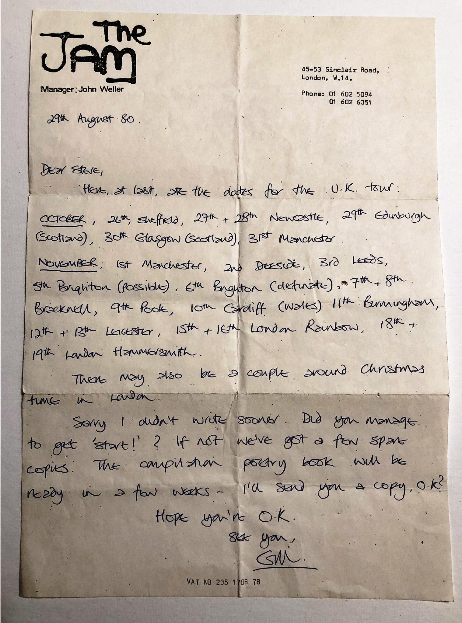 Paul Weller, The Jam and Riot Stories