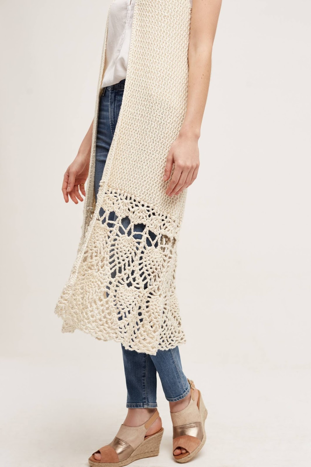 crochelinhasagulhas: Maxi colete em crochê by Anthropologie