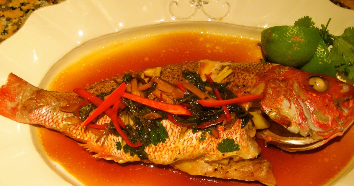 Cooked By Sara Mae: Asian Steamed Snapper with Soy Sauce Broth