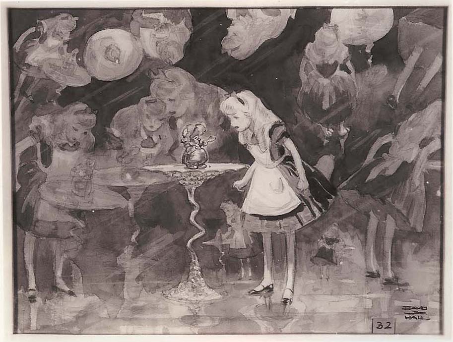 Vintage Disney Alice in Wonderland: David Hall Story Art Stills - Alice ...
