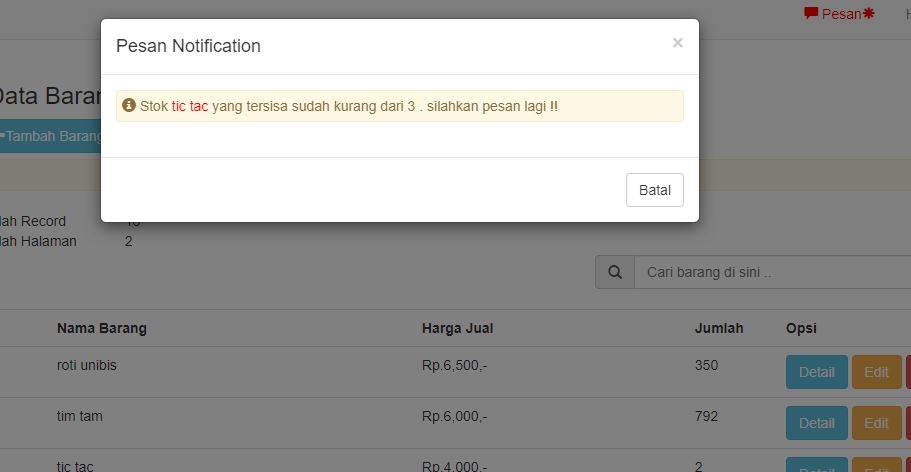 Sourcode Aplikasi Penjualan PHP Dengan MYSQL