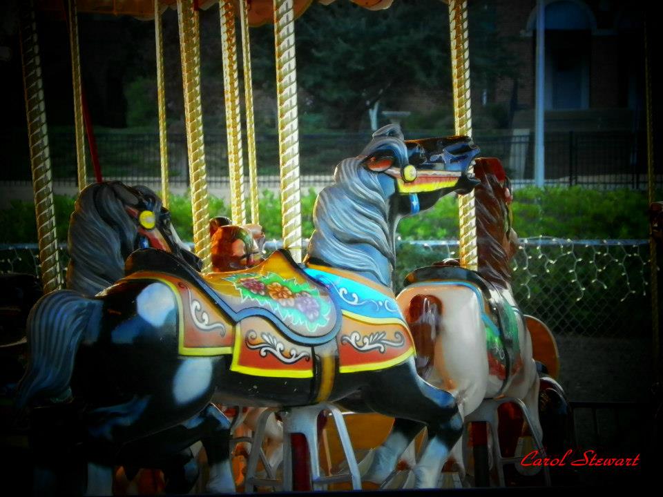 Cathy's Craft Corner: Our Small town Christmas Merry Go Round Tradition