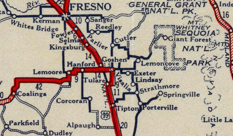 Highway 99 Map