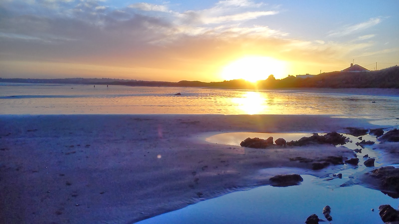Patrick Comerford: A bright mid-winter sunset on the beach at Donabate