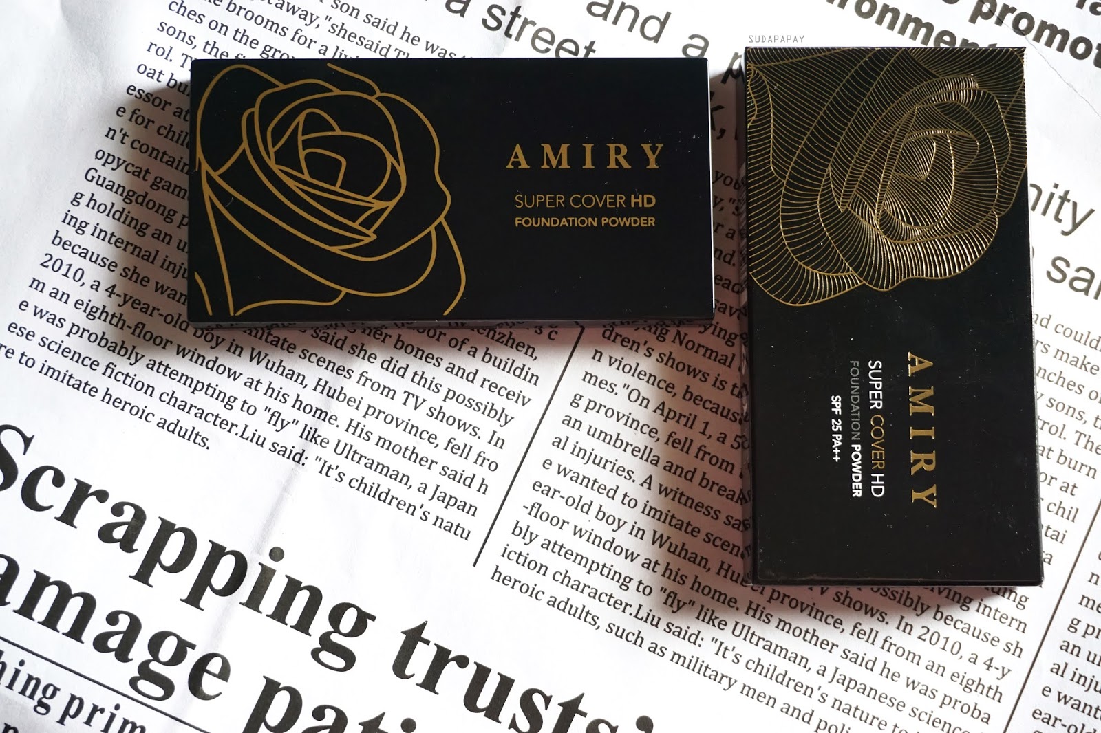 แป้งพัฟผสมรองพื้น AMIRY Foundation Powder | SUDAPAPAY