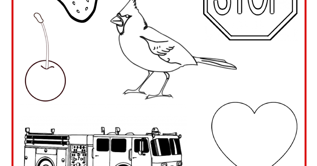 Red Coloring Page ~ Coloring Print