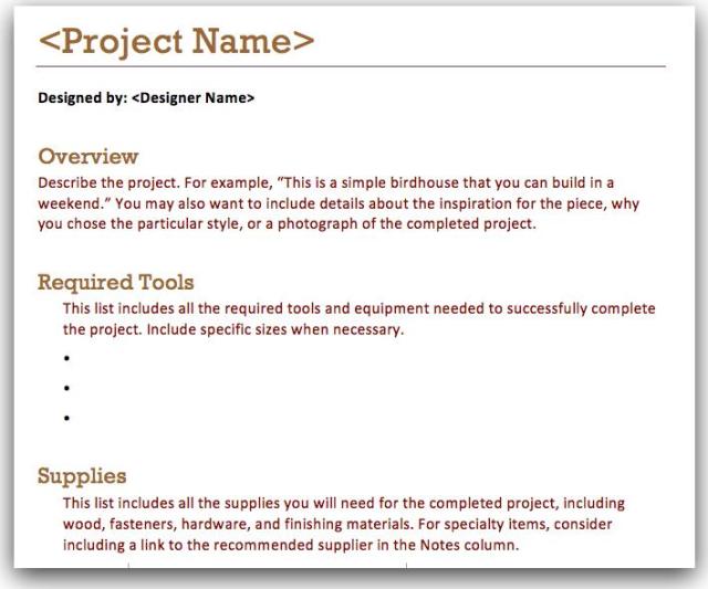Project Overview Template Project Overview Template